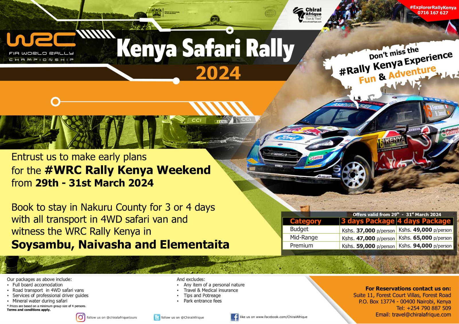 WRC Safari Rally 2024| Chiral Afrique