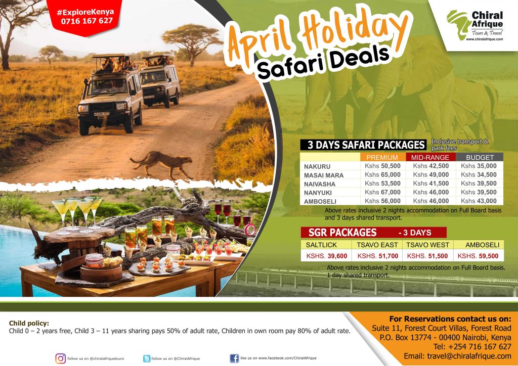 April Holiday Safari Deals 2024 | Chiral Afrique